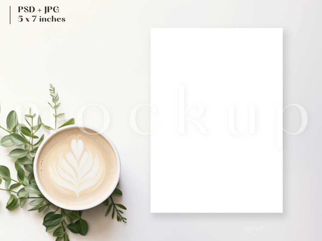 5 X 7 Neutral Invitation Mockup | Greeting Card Mockup | Wedding Invite ...