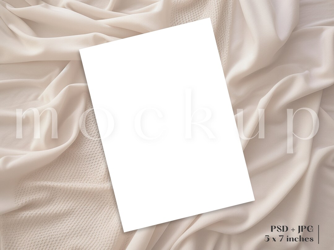 5 X 7 Neutral Invitation Mockup | Greeting Card Mockup | Wedding Invite ...