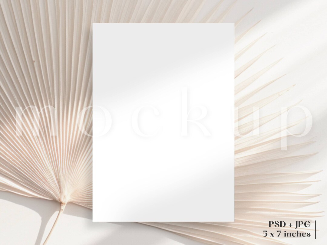 5 X 7 Neutral Invitation Mockup Greeting Card Mockup - Etsy