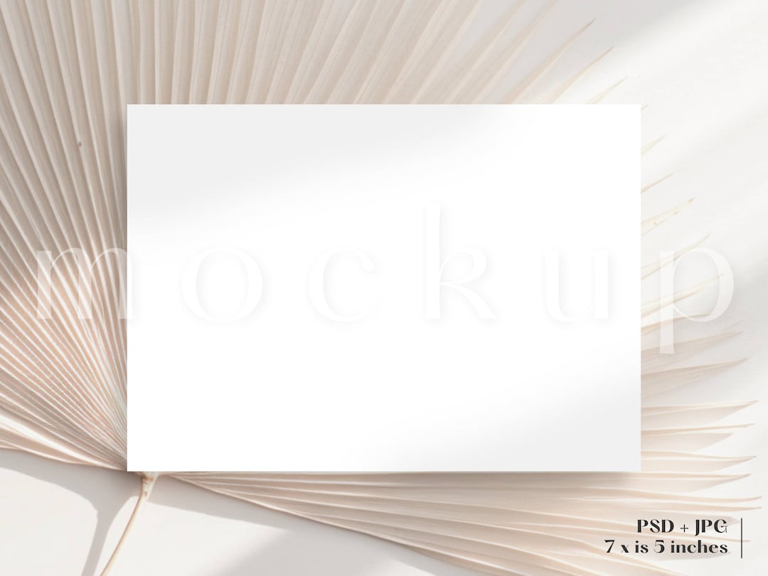 7 X 5 Neutral Invitation Mockup | Greeting Card Mockup | Wedding Invite ...