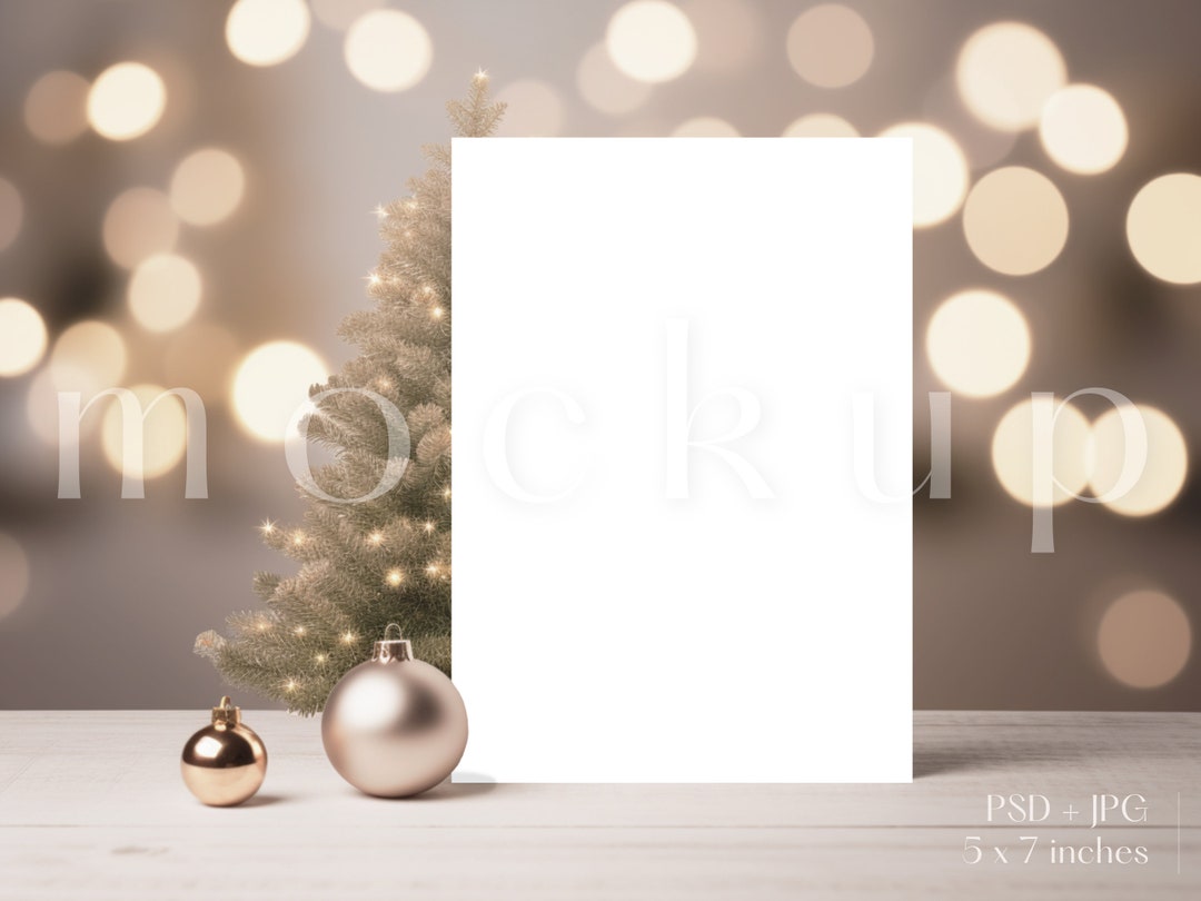 5 X 7 Christmas Card Mockup | Holiday Card Mockup | Christmas Party ...