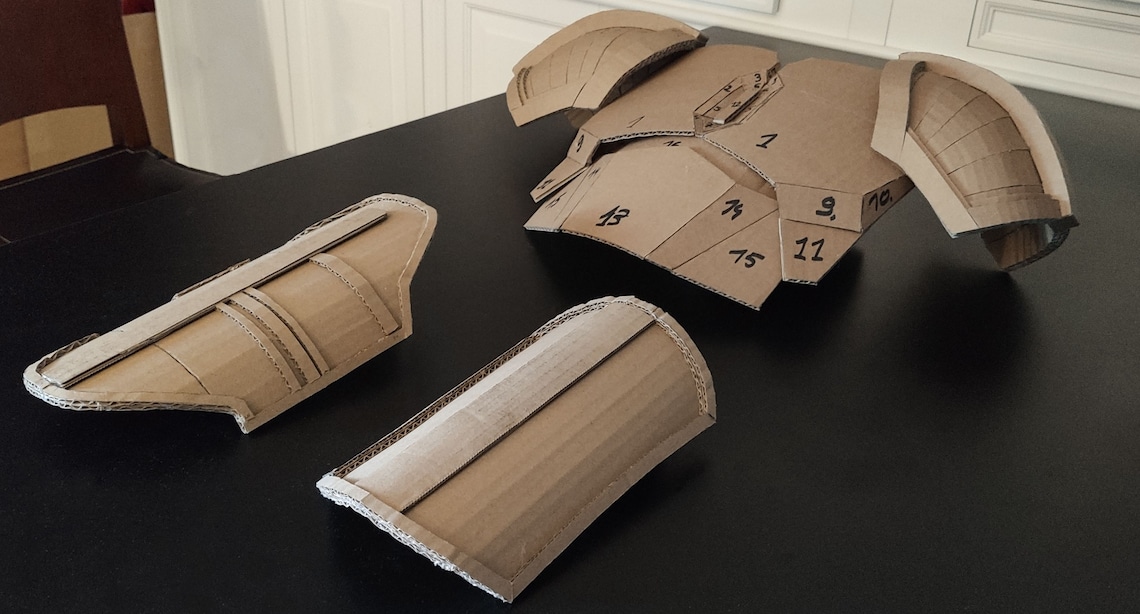 Mandalorian Beskar Armor, Cardboard Templates, Easy to Home Made of DIY ...