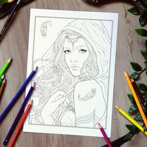 Fantasy Coloring Page Red Path of Eternity Printable Download - Etsy