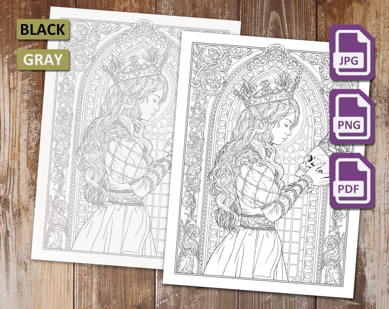 Fantasy Coloring Page the Legacy in Our Hands Printable | Etsy