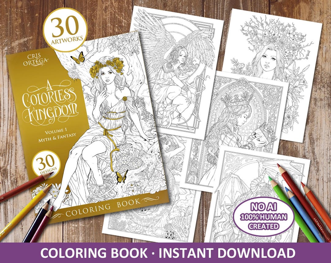 Coloring Book PDF | A Colorless Kingdom Vol 1 - Myth & Fantasy | 30 ...