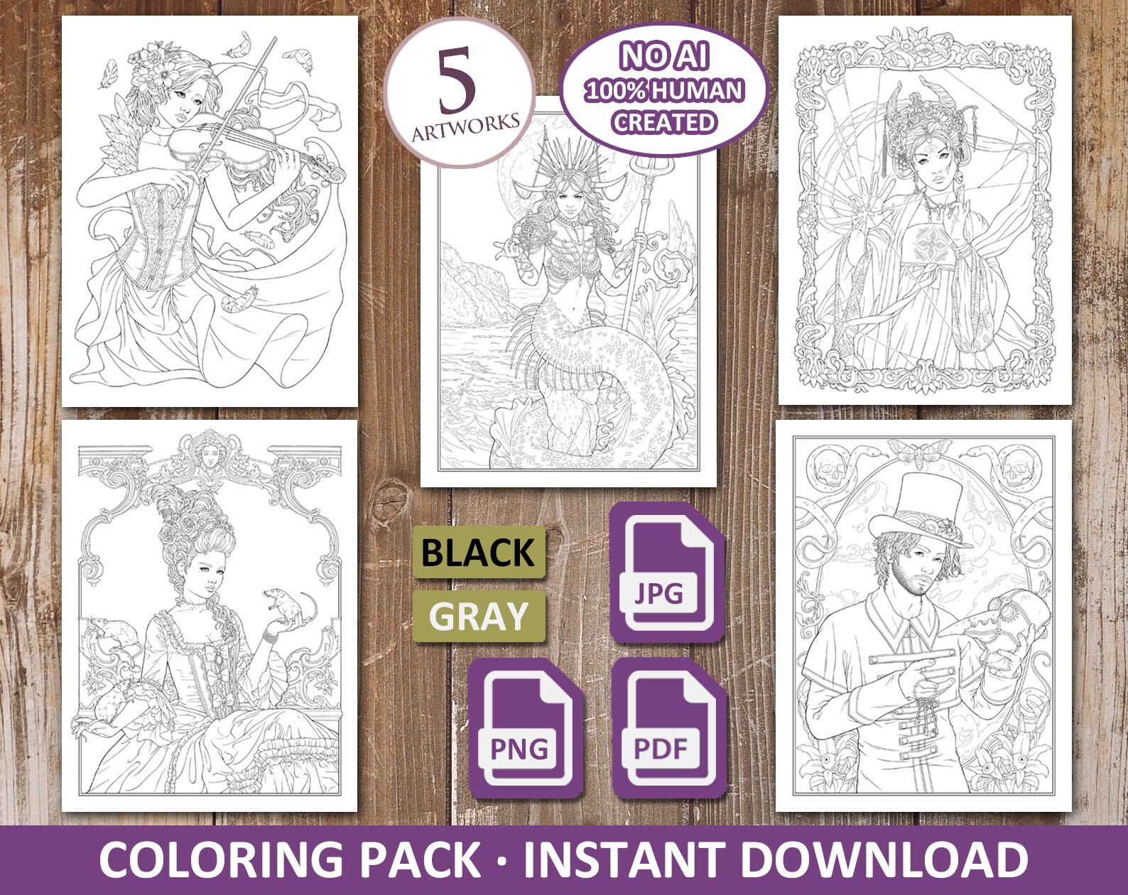 Coloring Pack 11 5 Adult Coloring Pages Printable Download - Etsy