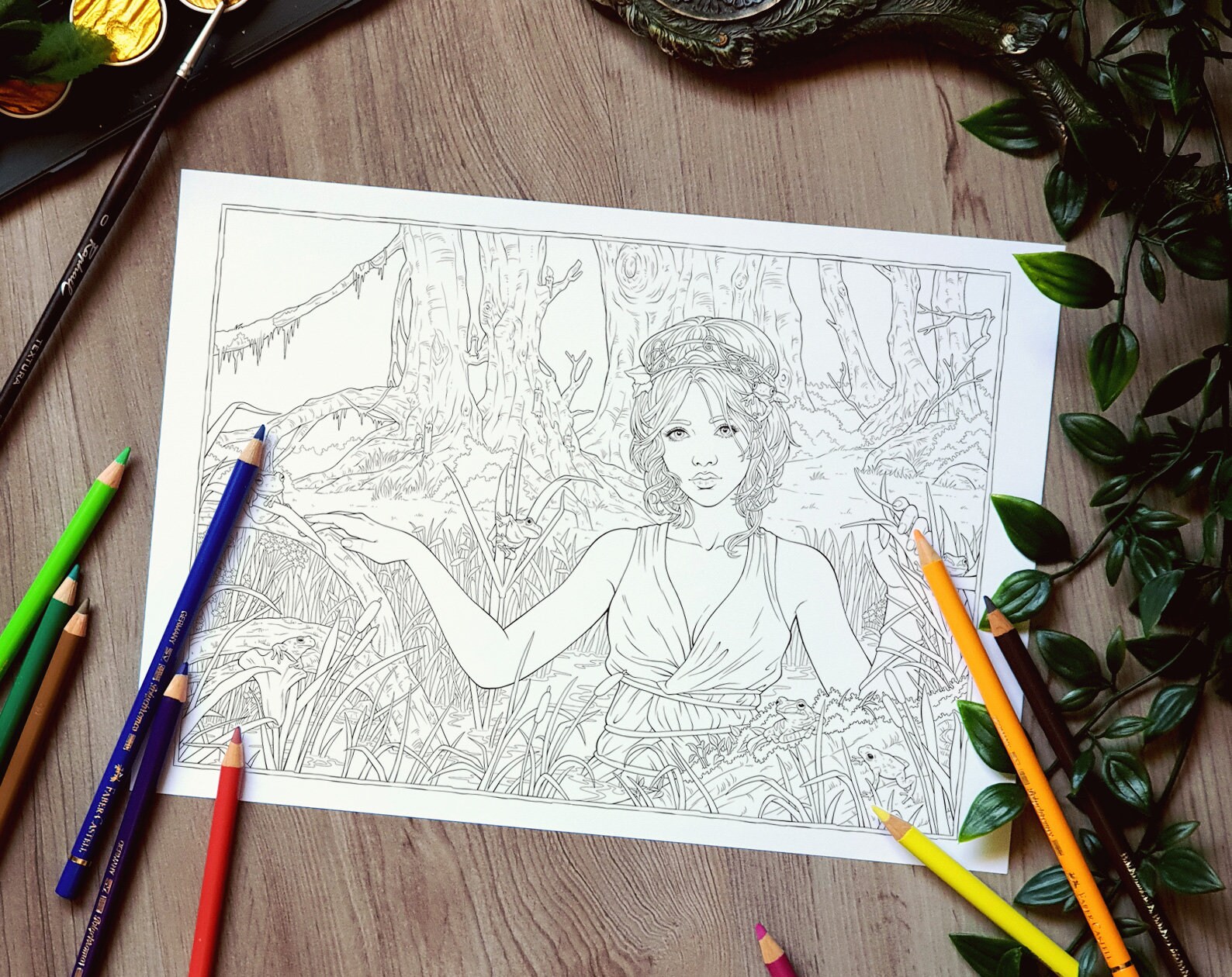 Fantasy Coloring Page Never After Printable Download - Etsy