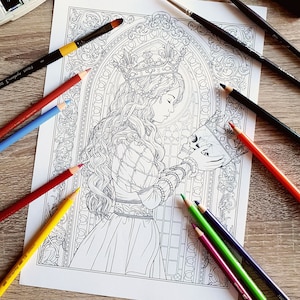 Fantasy Coloring Page the Legacy in Our Hands Printable | Etsy