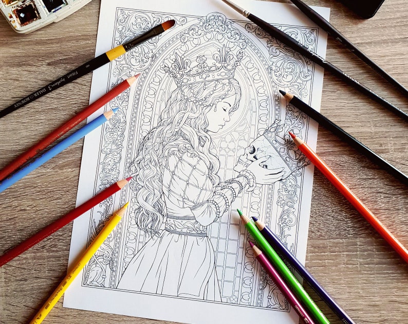 Fantasy Coloring Page the Legacy in Our Hands Printable | Etsy