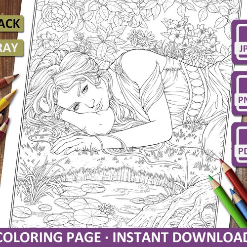 Fantasy Coloring Page the Legacy in Our Hands Printable - Etsy