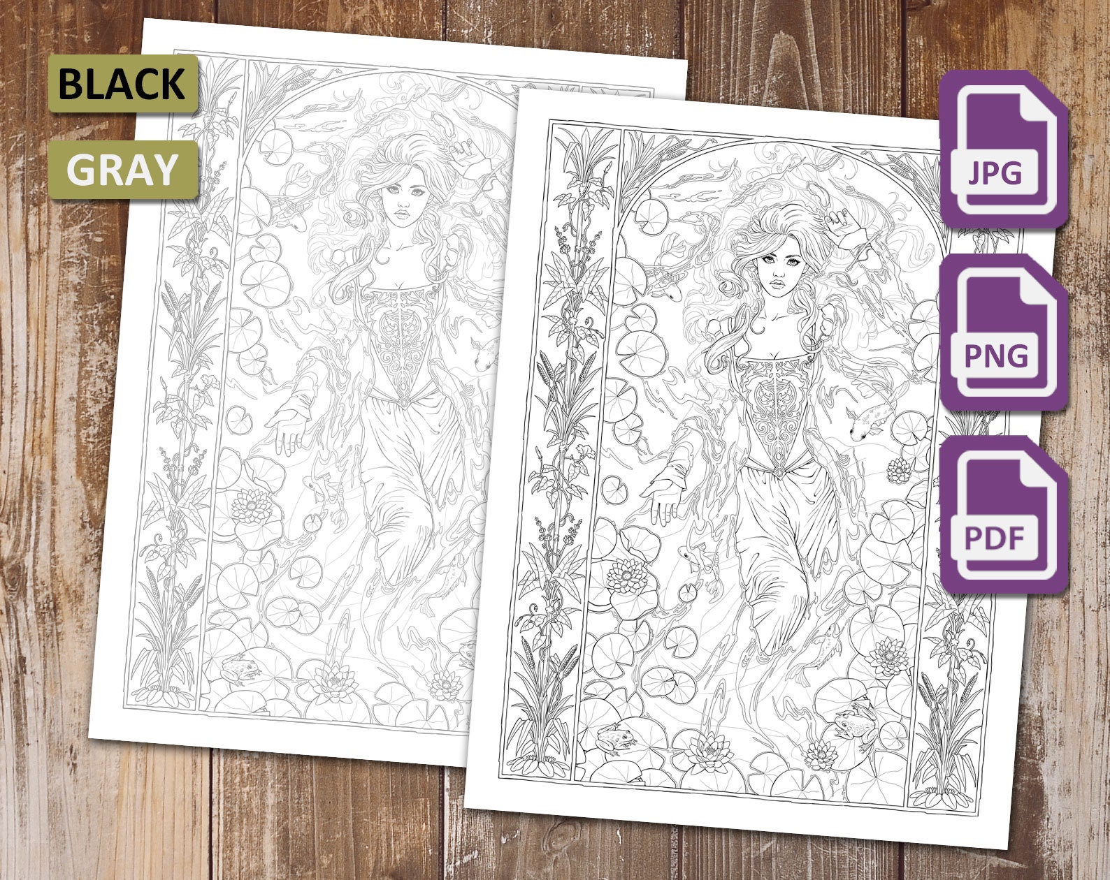 Coloring Pack 5 5 Adult Coloring Pages Printable Download - Etsy