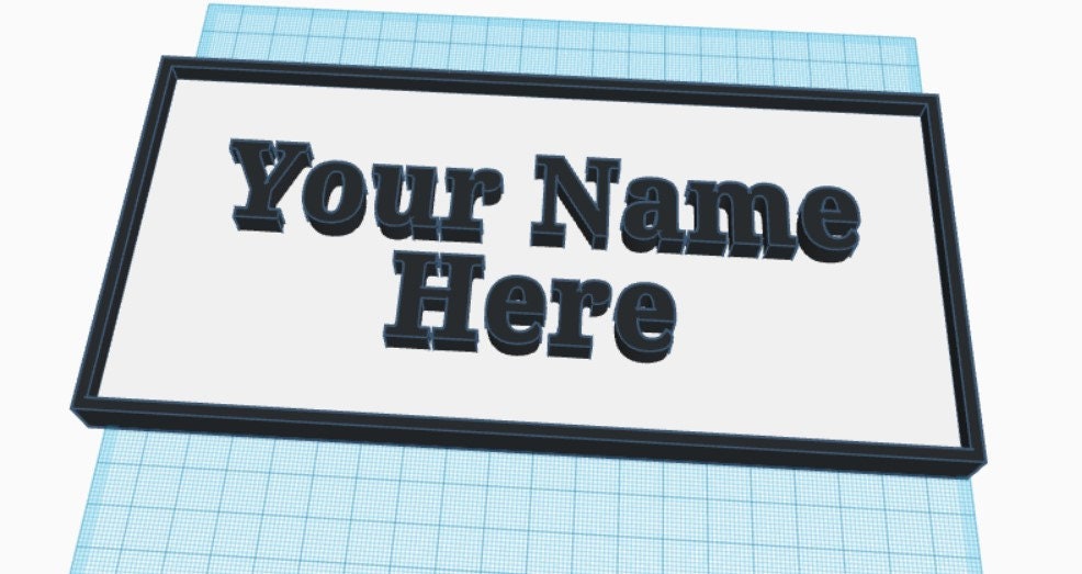 Custom 3D Printed Name Plate - Etsy