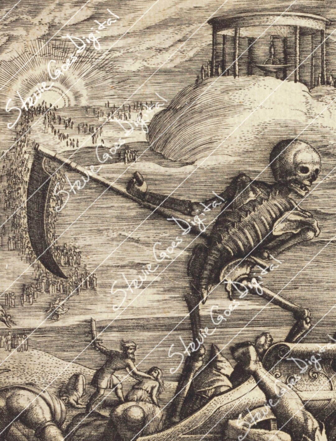 Death Walk Digital Printable Pages for Halloween October Dark - Etsy