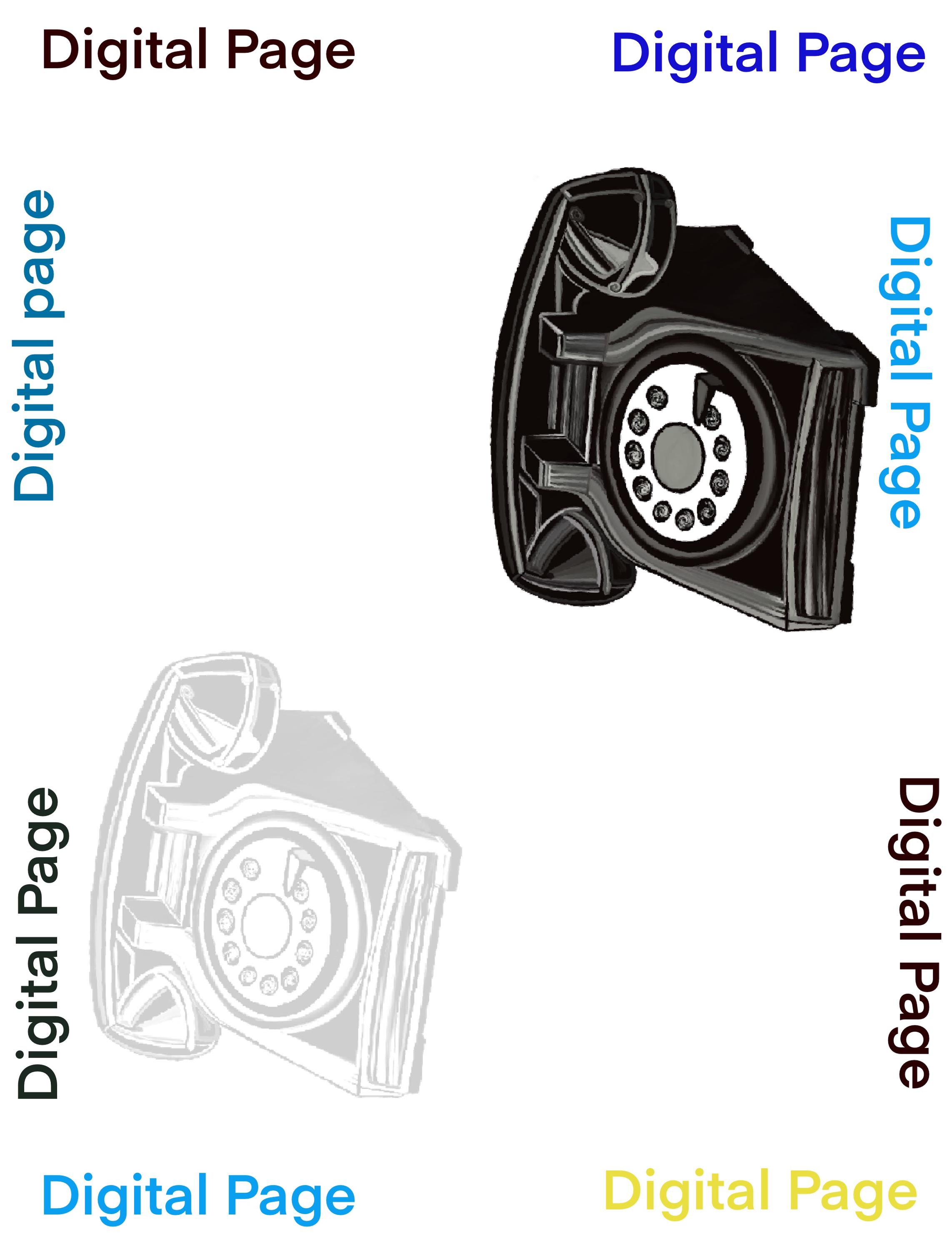 Reto, Rotary Phone, Digital Pages, Different Colors, Punch, Them Out ...