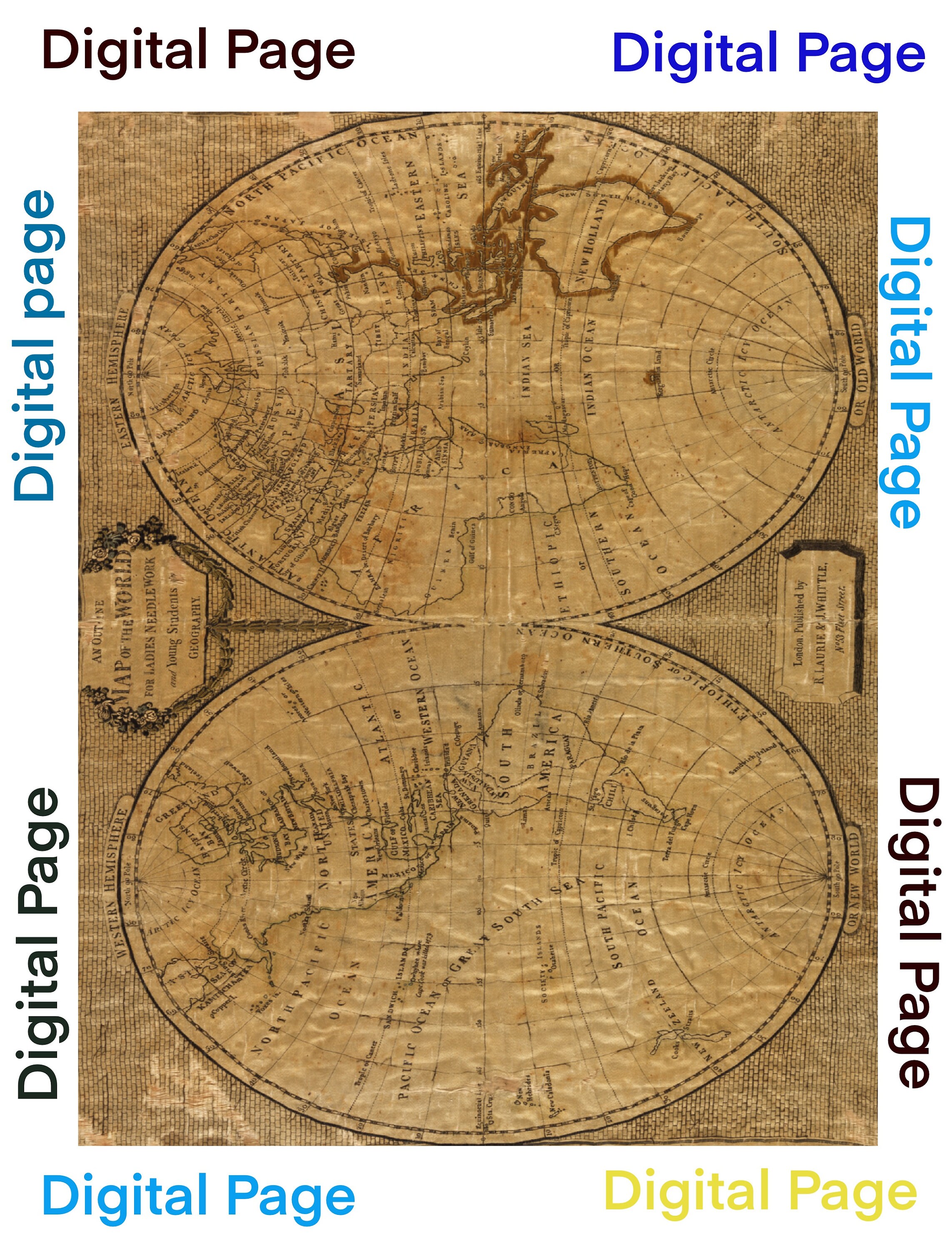 Maps Ephemera Vintage Antique Printable Digital Paper Letter Sized for ...