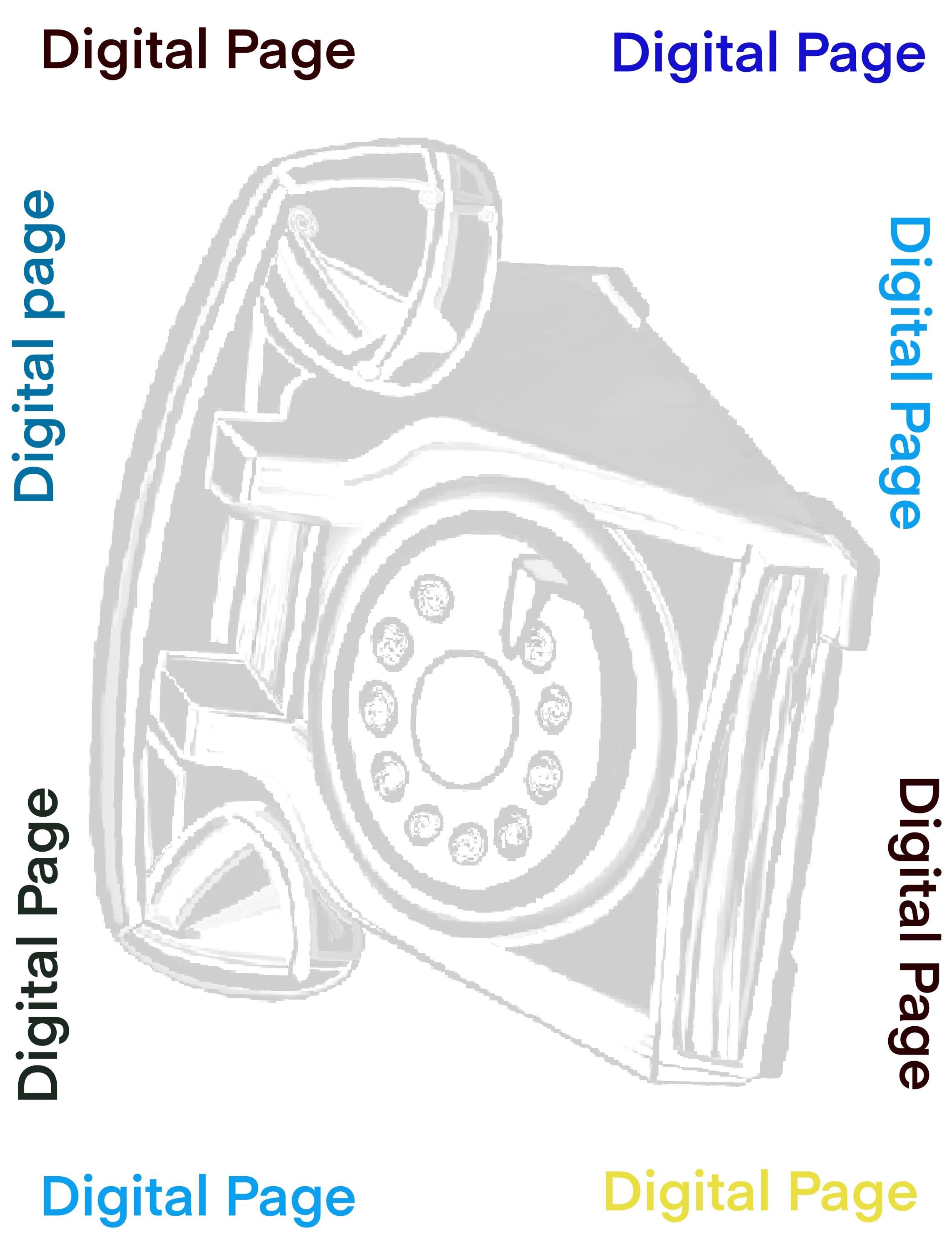Reto, Rotary Phone, Digital Pages, Different Colors, Punch, Them Out ...