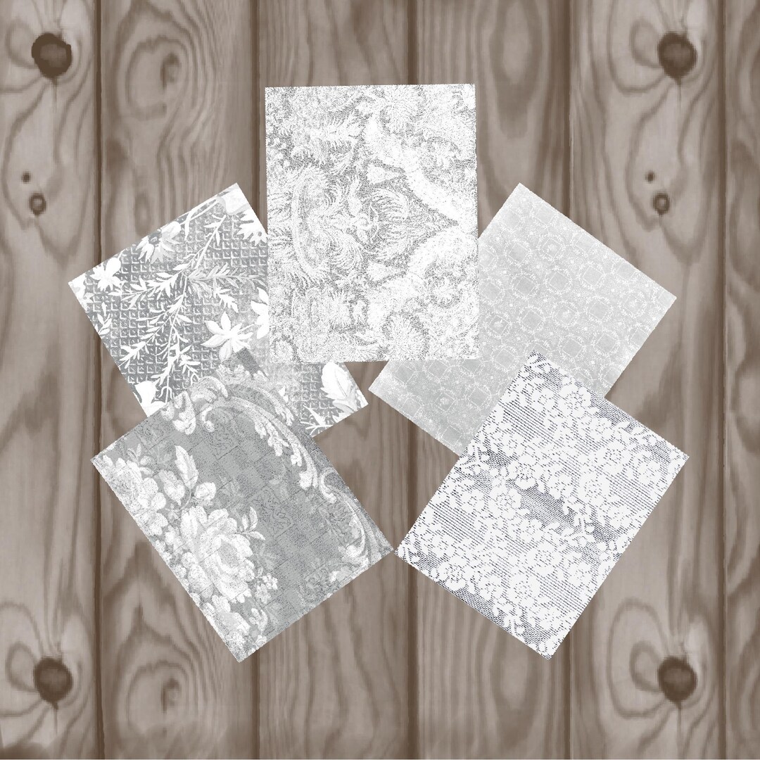 LACY GRAYSCALE BACKGROUND Pages Digital for Your Junk Journal Smash ...