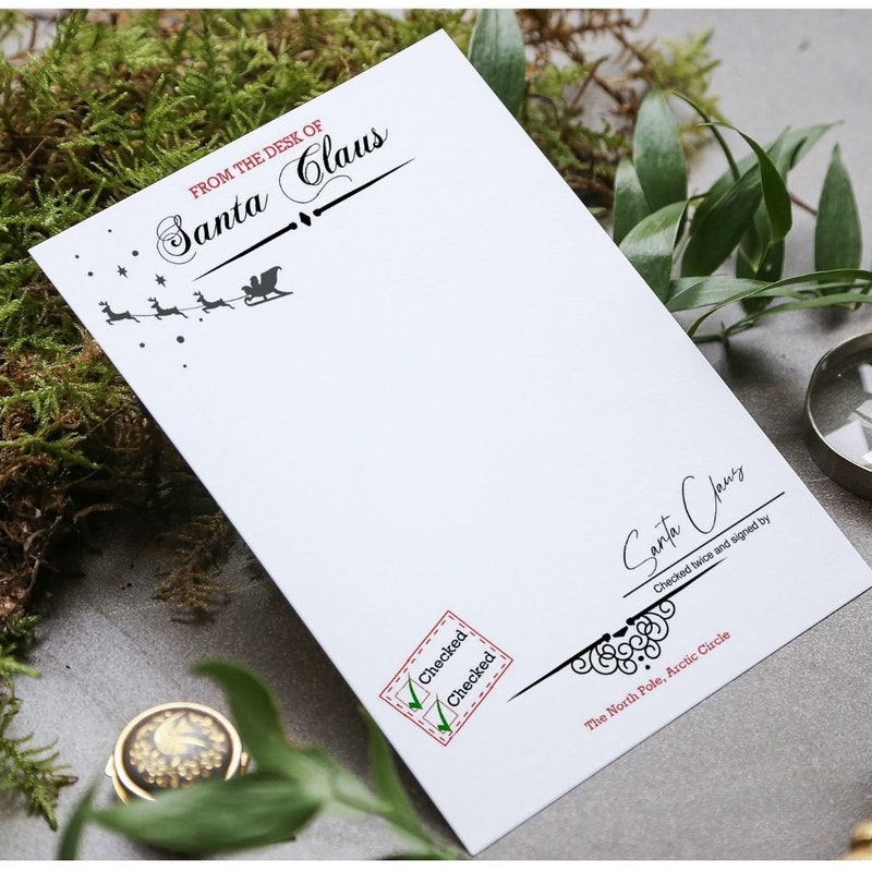 Santa Letterhead Vintage - Etsy