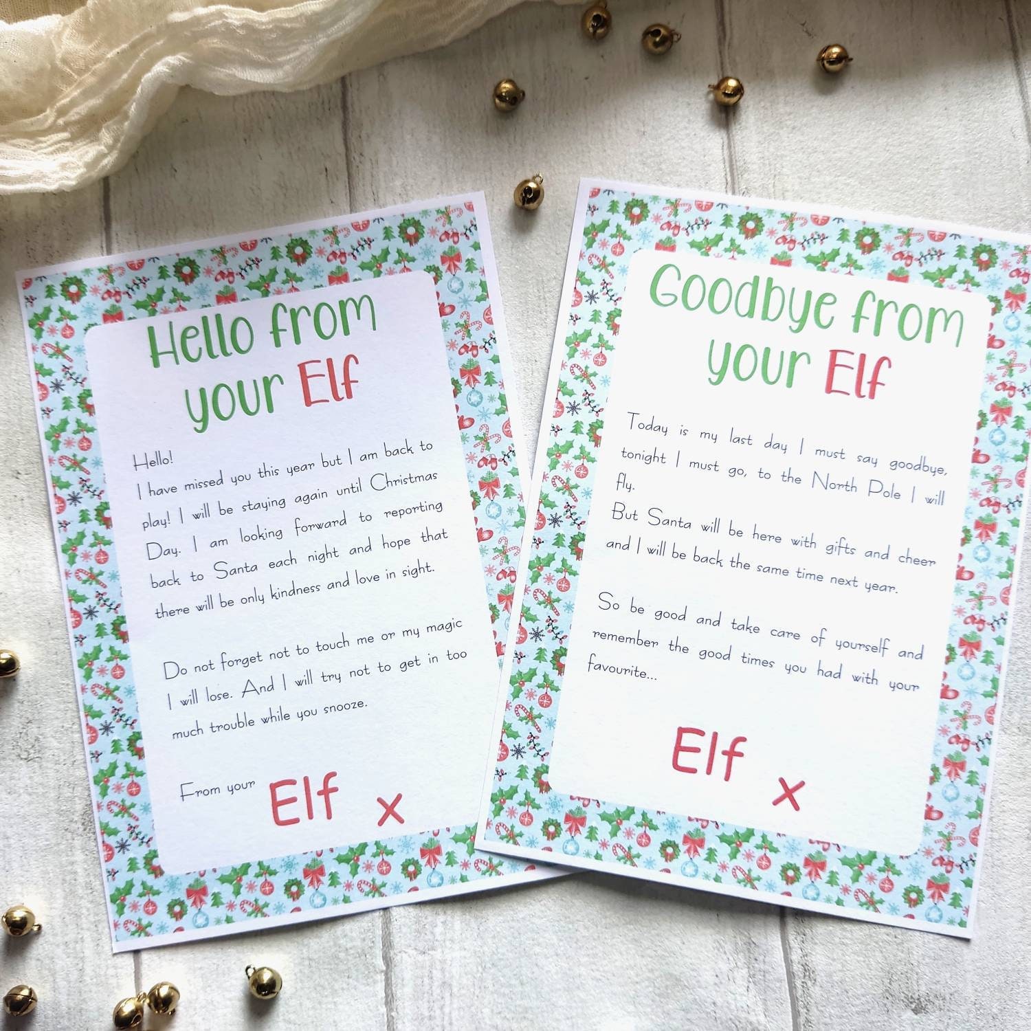 Elf Letter Tradition, Hello and Goodbye Letters From the North Pole Elf ...