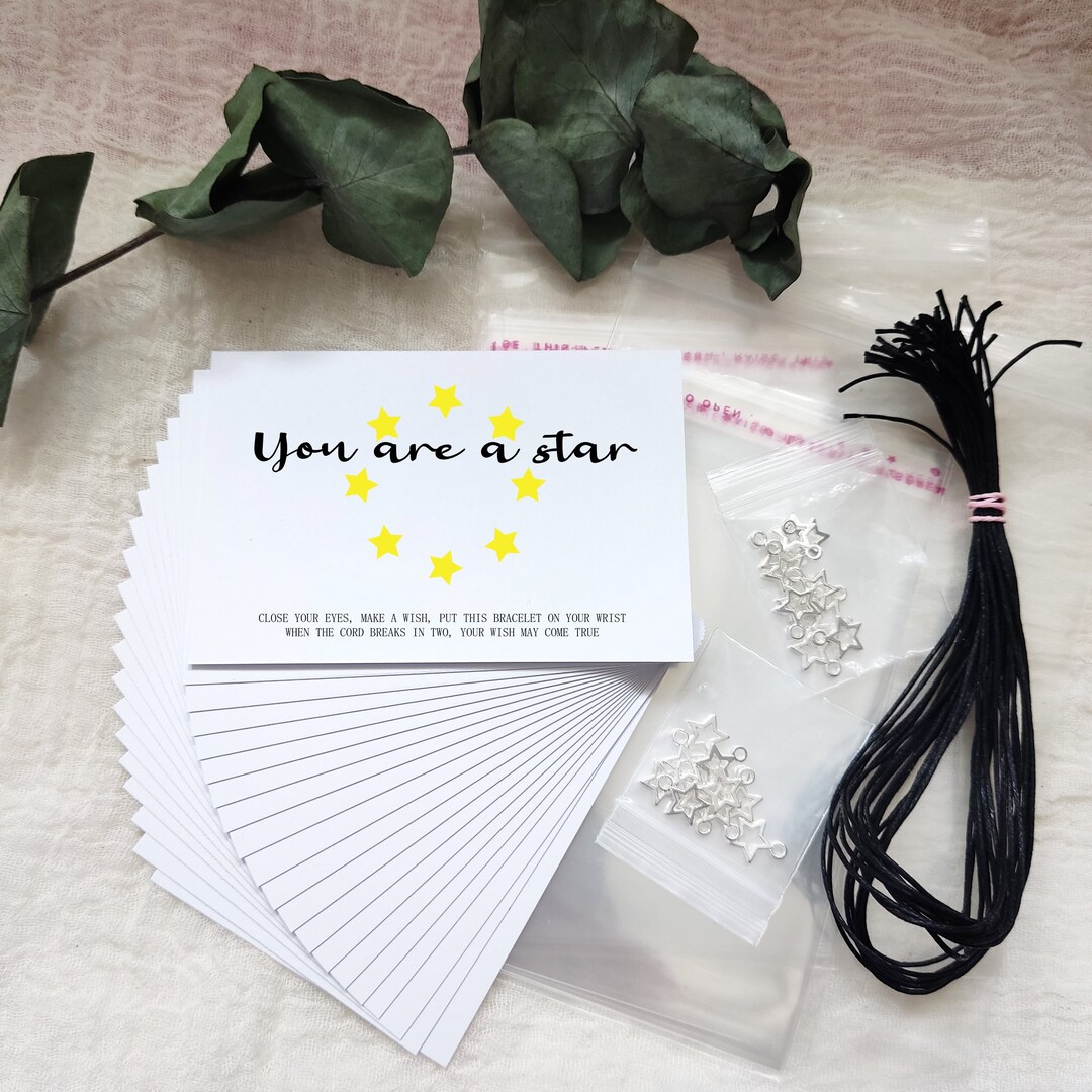 DIY Wish Bracelet Kit – Make 10 or 20 Bracelets, Class Activity, School ...