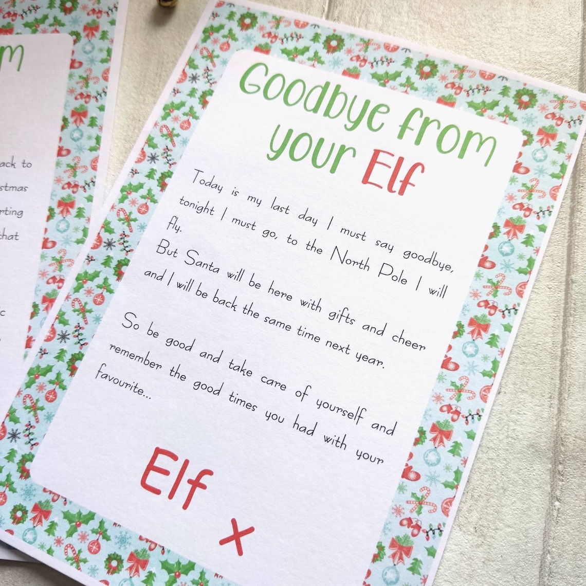 Elf Letter Tradition Hello and Goodbye Letters From the North - Etsy UK