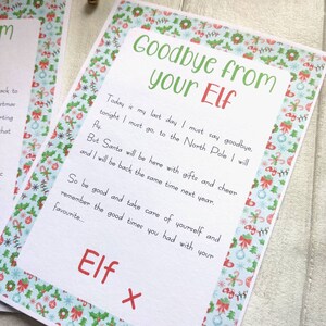 Elf Letter Tradition, Hello and Goodbye Letters From the North Pole Elf ...