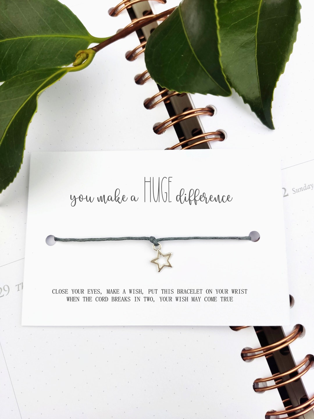 You Make a Huge Difference, Team Appreciation Bracelet, Thank You for ...