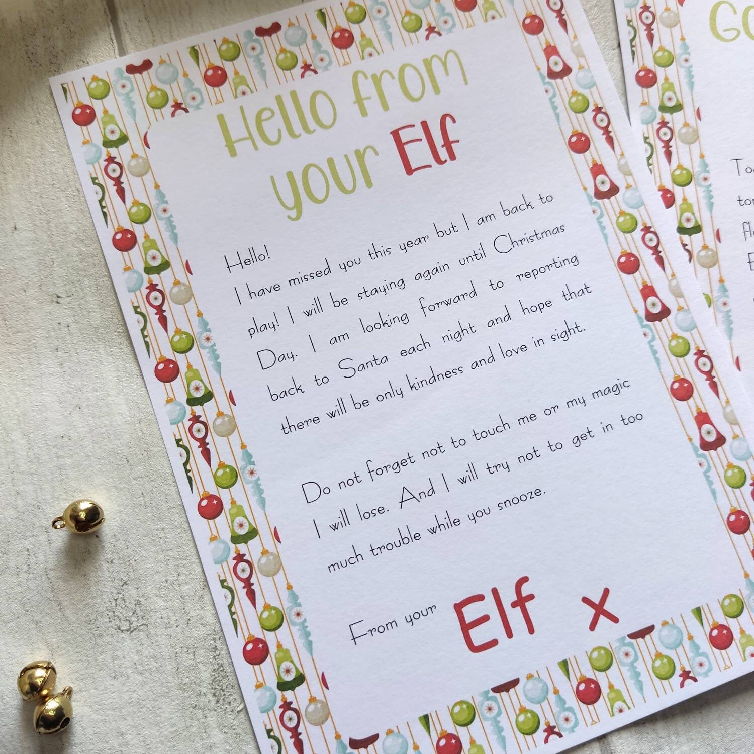 Elf Letter Tradition Hello and Goodbye Letters From the North | Etsy