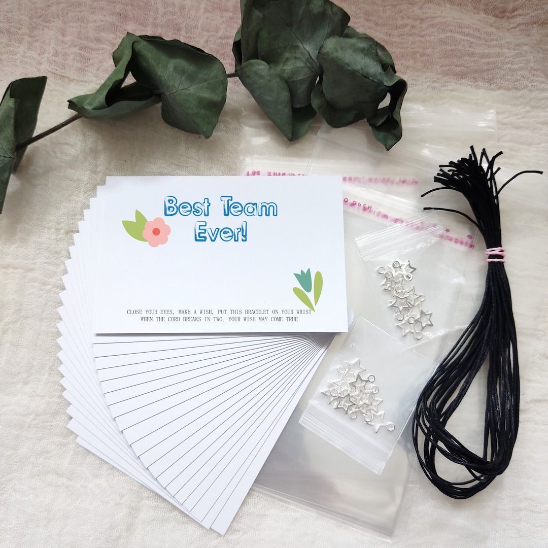 DIY Kit, Best Team Ever, Team Appreciation Bracelet, Thank You for Hard ...