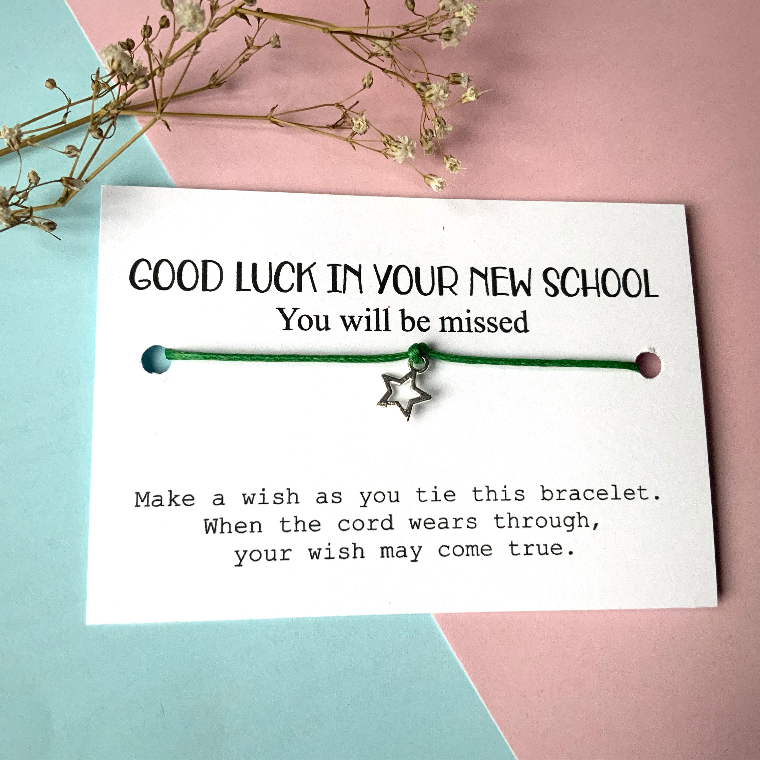School leaver gift Wish Bracelet Card Gift for pupils | Etsy
