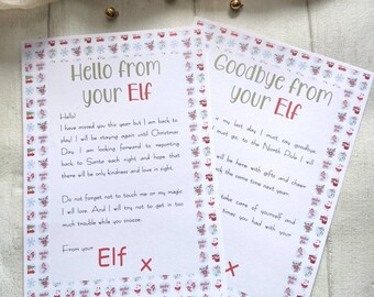 Elf Letter Tradition Hello and Goodbye Letters From the North | Etsy