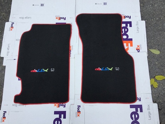 Fit for 1993 1994 Honda Civic Del Sol Tailored Floor Mats Carpet Black Red Trim LHD 2 SEATER Etsy