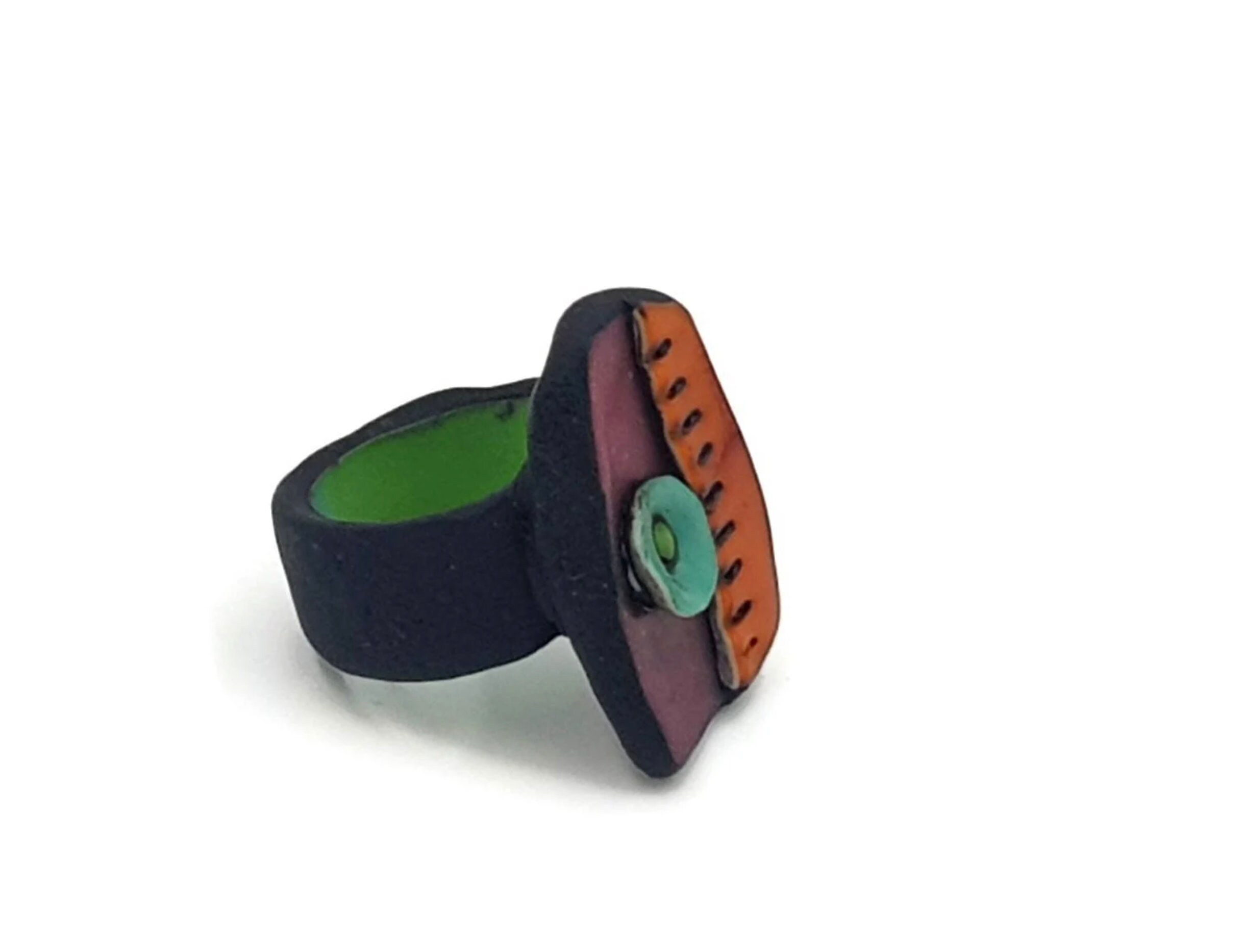 Polymer Clay Ring Chunky Ring Statement Ring for Women - Etsy