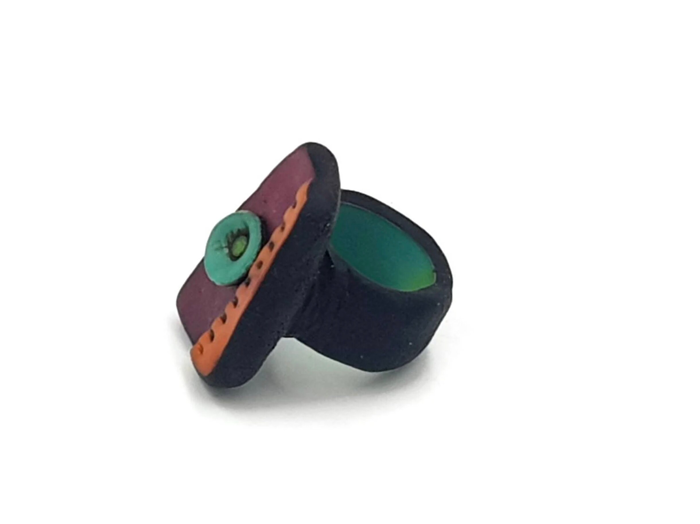 Polymer Clay Ring Chunky Ring Statement Ring for Women - Etsy