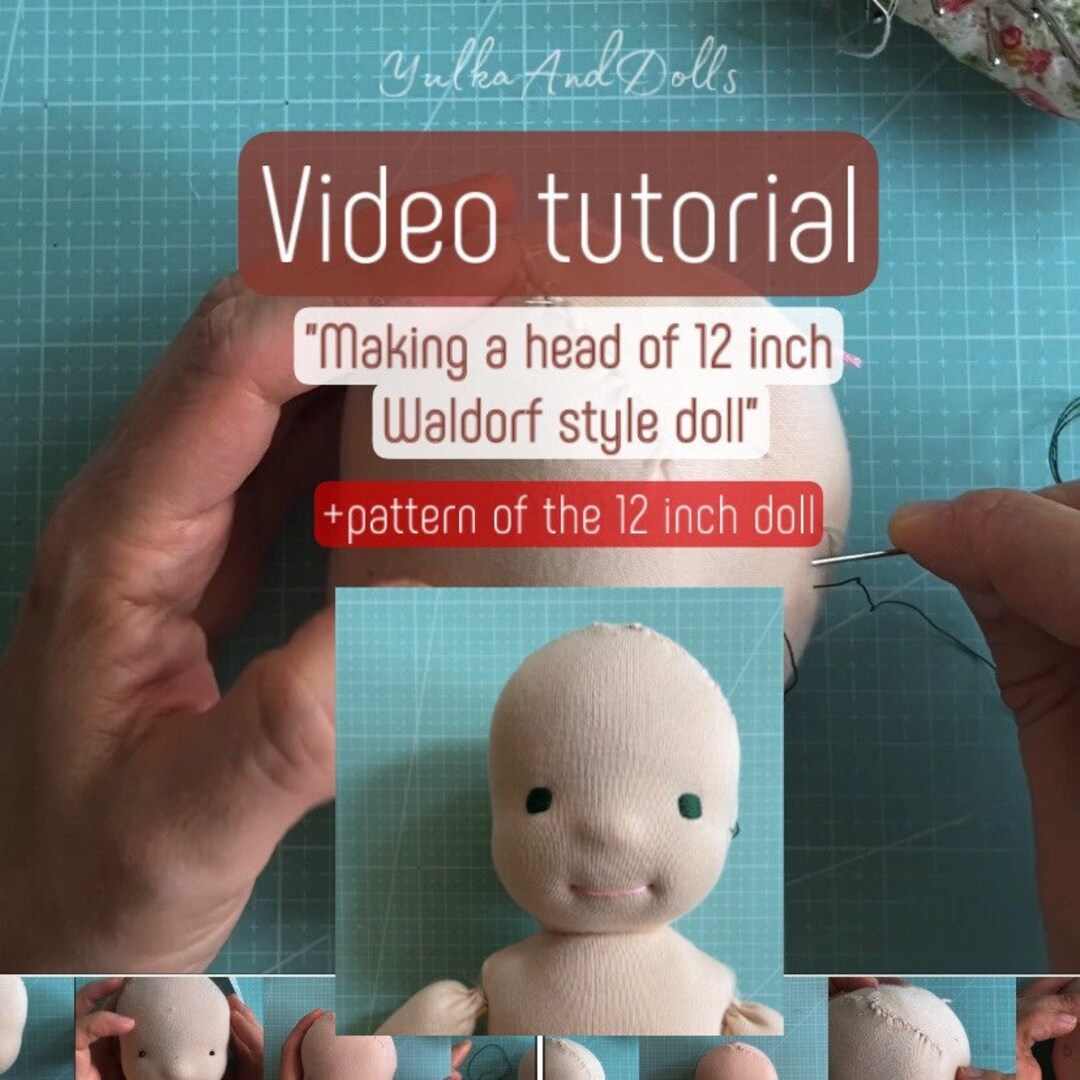 Head Making Video TUTORIAL Pattern of Waldorf Doll 12 Inch Doll - Etsy