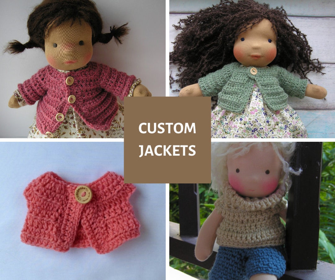 Made to Order Waldorf Doll Jacket, Hand Knit Doll Clothes - Etsy