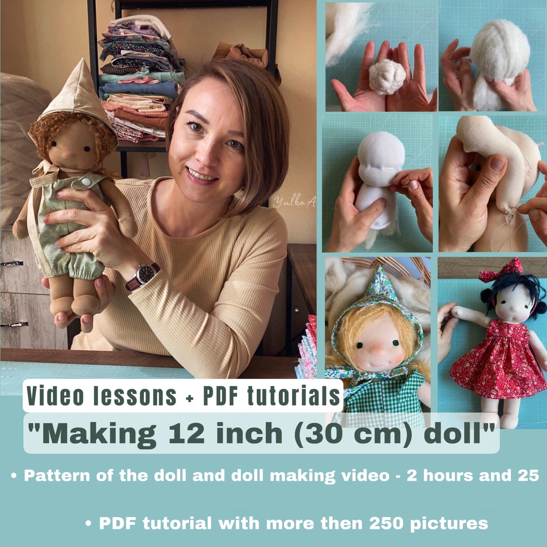 Waldorf Doll Making Video Course + Tutorial (12 Inch Doll) - PDF Pattern + Step by Step Tutorial ...