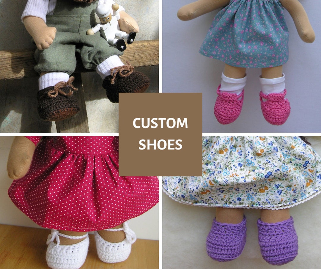 Made to Order Shoes for Waldorf Style Doll 9, 12, 14, 16, 18 Inches ...