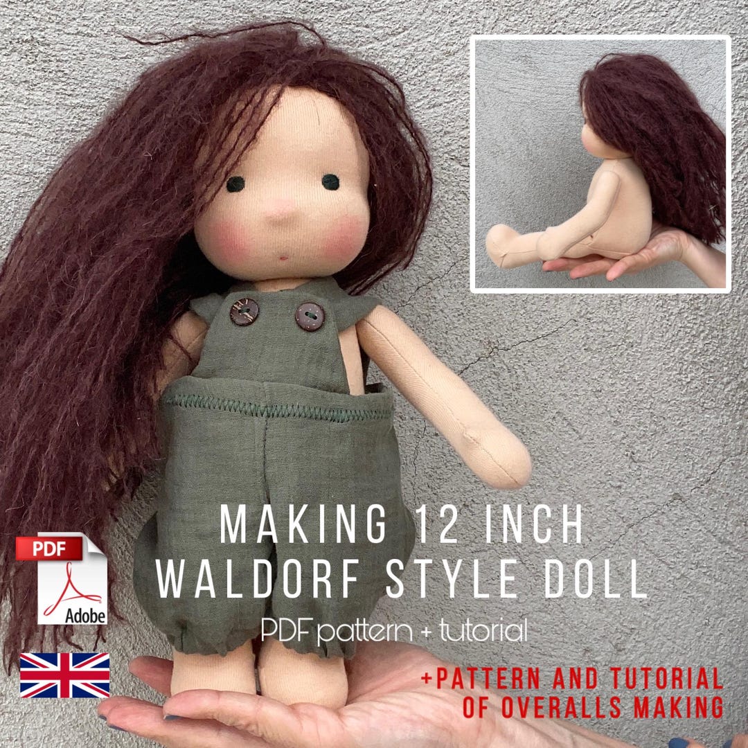 Waldorf Doll Making Tutorial (12-inch Doll) – PDF Pattern + Step-by ...