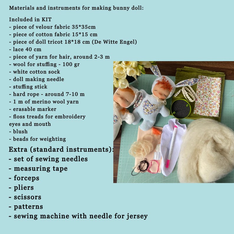 Making an Easter Bunny Doll Waldorf Style Rabbit (8 Inch) Pattern PDF ...