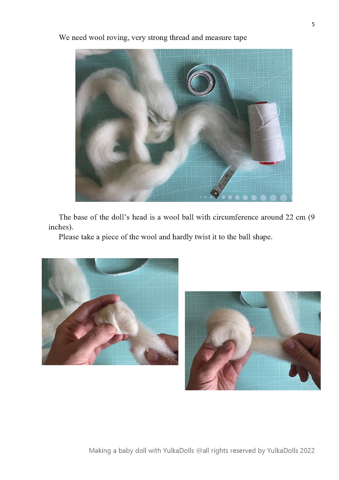 Waldorf Doll Making Tutorial (16 Inch Baby Doll) - PDF Patter + Step by ...