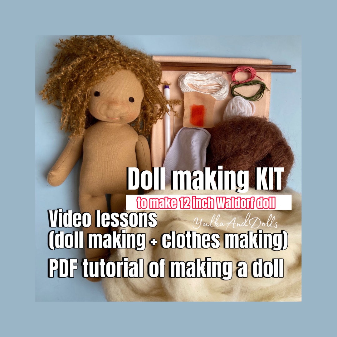 Doll Making KIT (12 Inch Doll) + Video Lessons (doll Making and Clothes ...