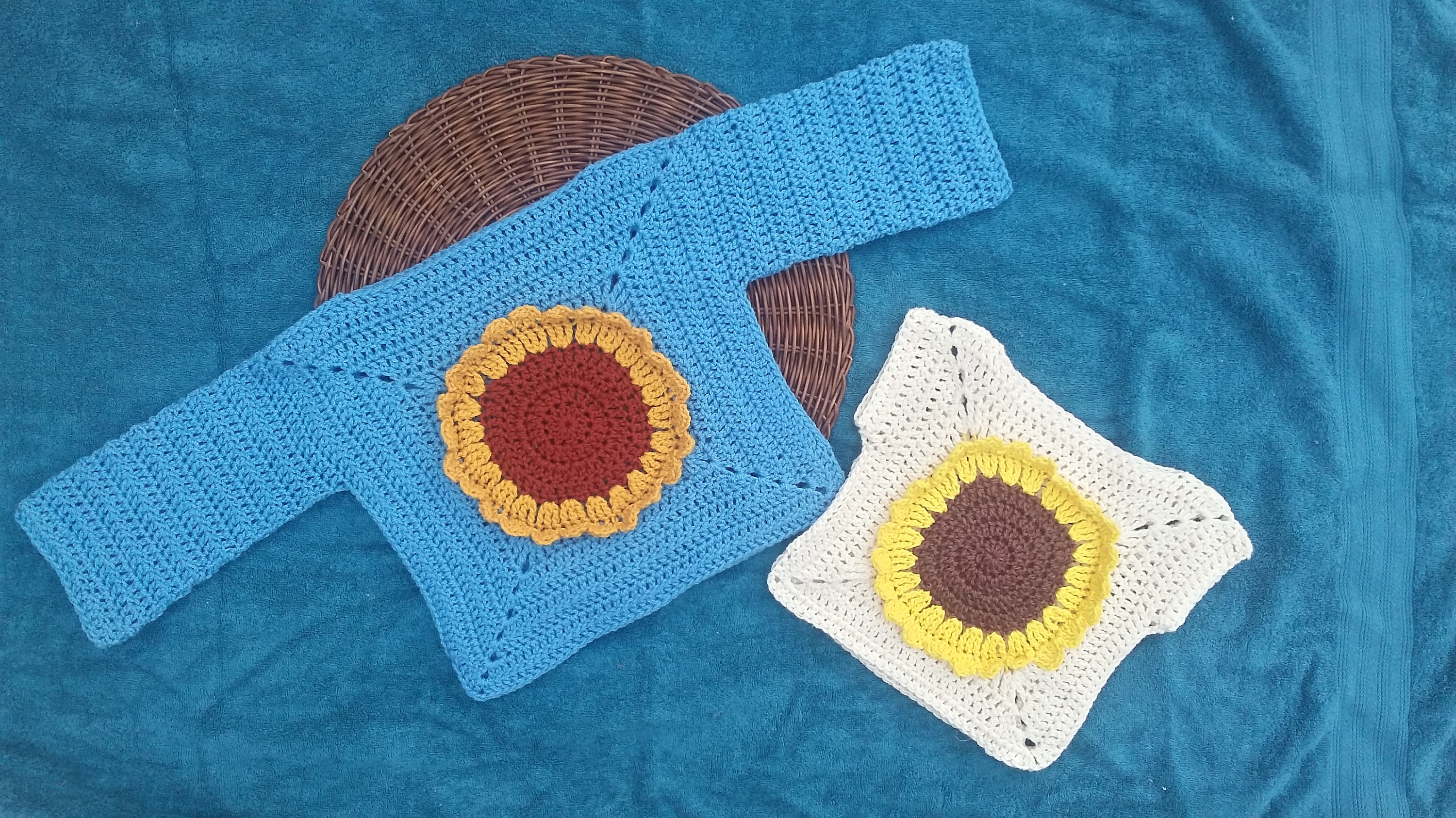 Crochet Sunflower Sweater Pattern: Baby, Toddler & Child Sizes (PDF ...