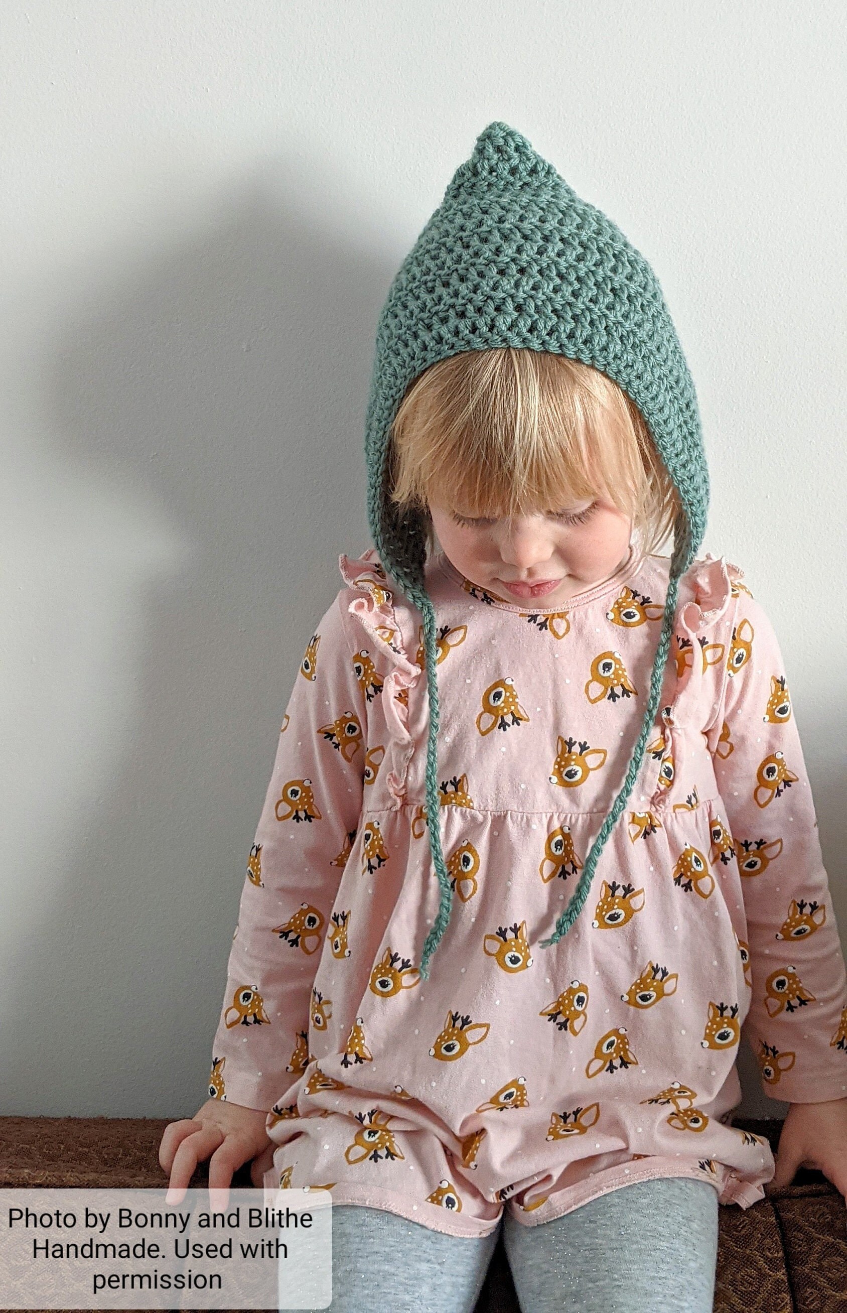 Easy Peasy Pixie Bonnet Crochet Pattern No Sew Pixie Bonnet Simple, Seamless Crochet Bonnet Hat ...