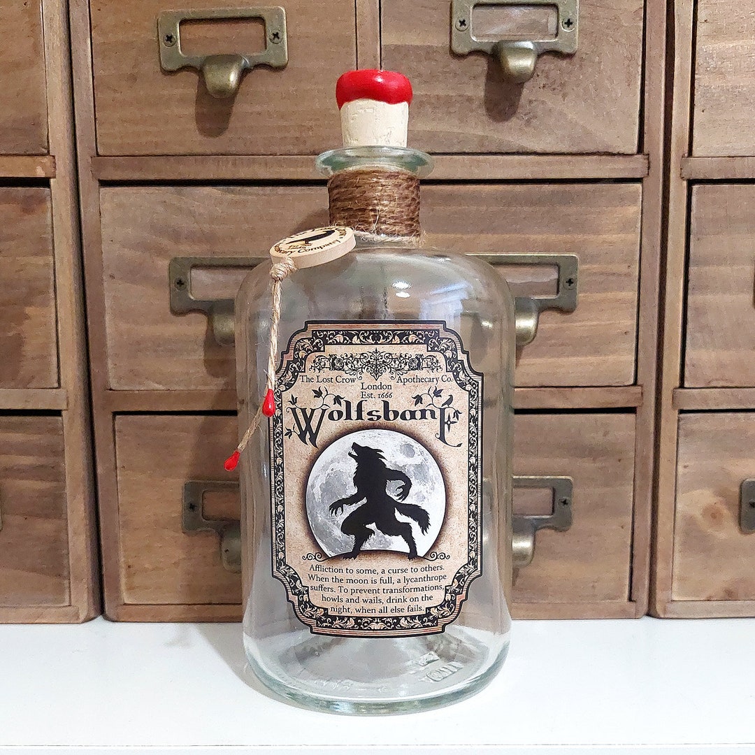 Drinks Decanter Wolfsbane Werewolf Potion Bottle Rum Gin Vodka - Etsy