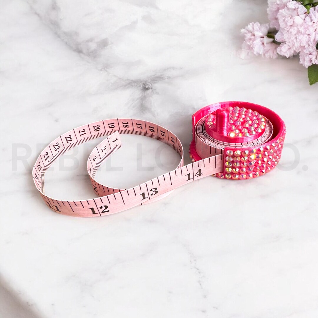 Measuring Tape Spool | Soft | Rhinestone | Clothing Measuring Tape Roll ...