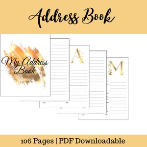 Printable Address Book, Downloadable - Etsy