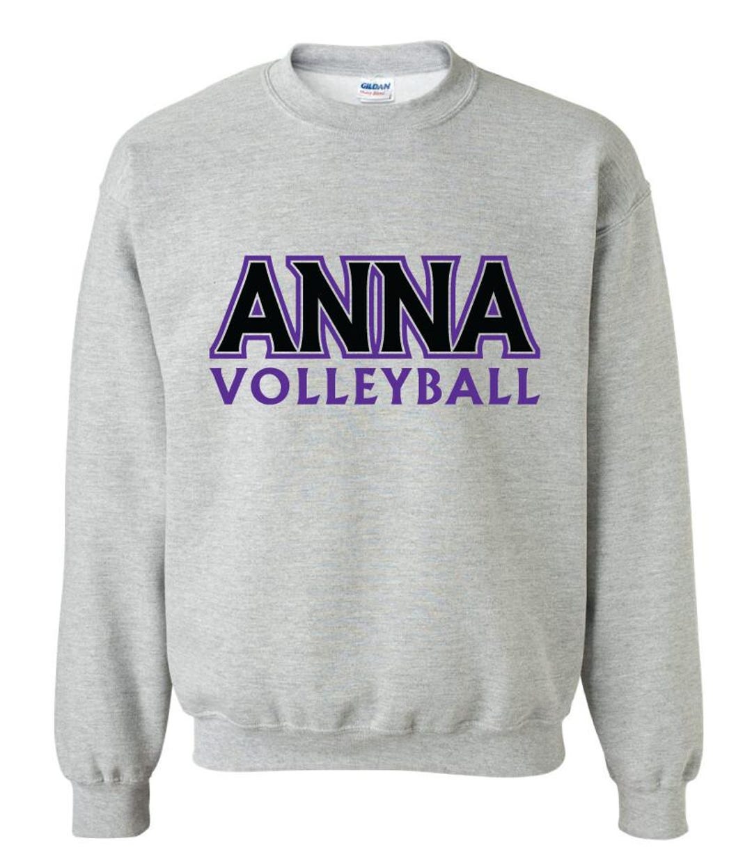 Anna High School Lady Coyotes Volleyball Block ANNA Crew Sweatshirt or ...