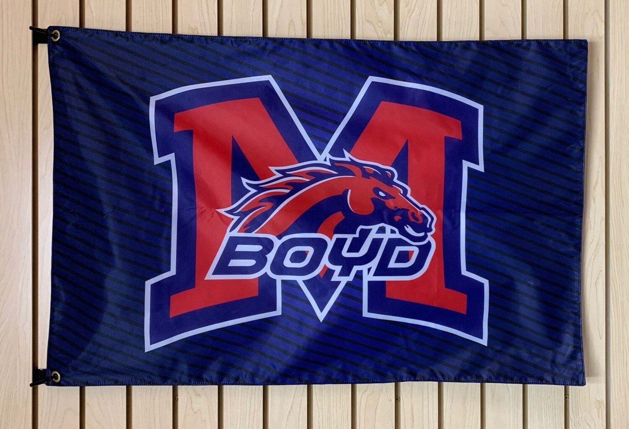 Mckinney Boyd High School Broncos Large M Boyd Logo 2x3 Flag ---blue - Etsy