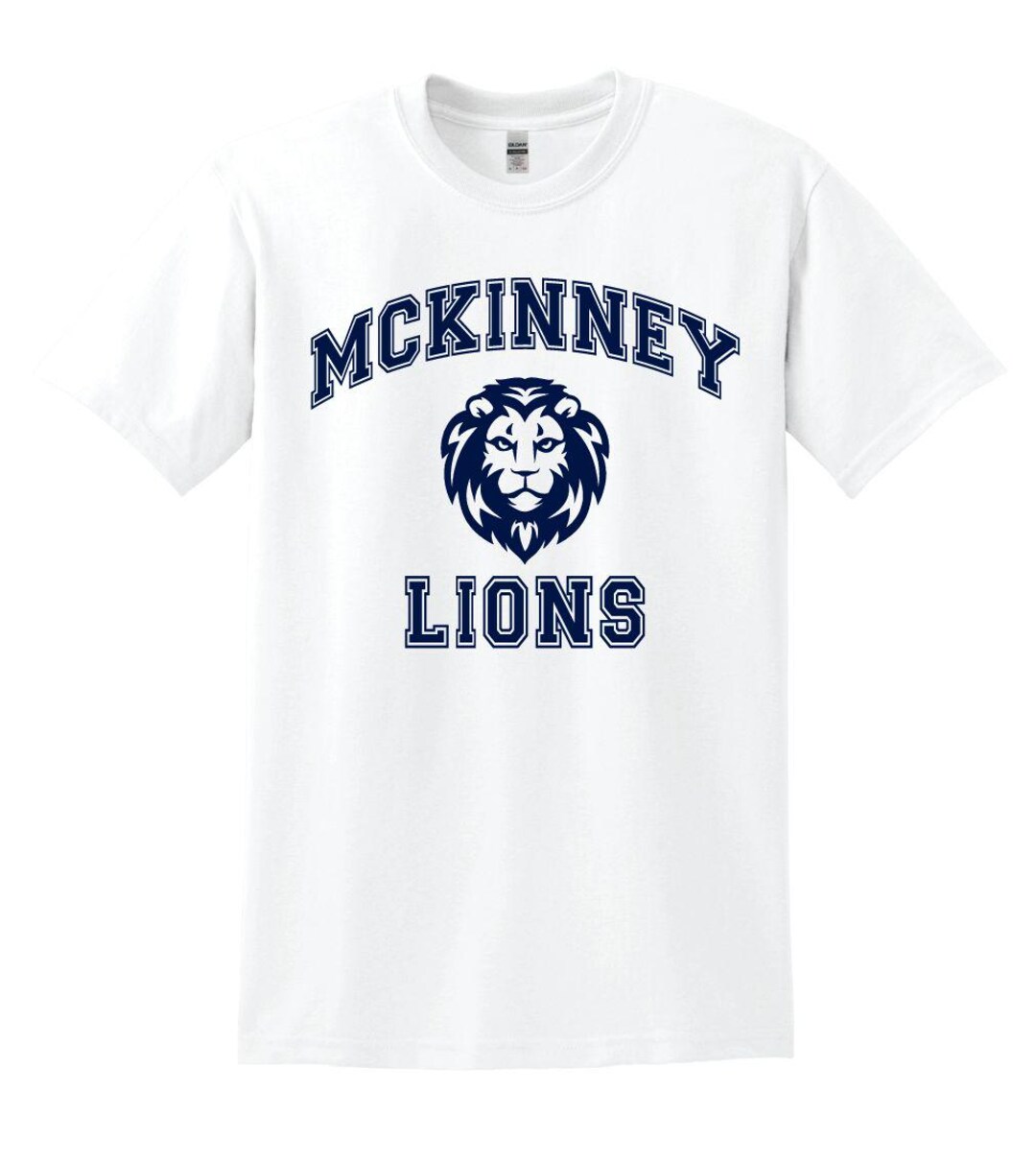 Mckinney High School Lions Distressed Old School Lion Tshirt ---3 ...